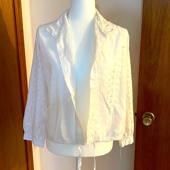 Sybil | Jackets & Coats | Sybil White Eyelet Jacket | Poshmark